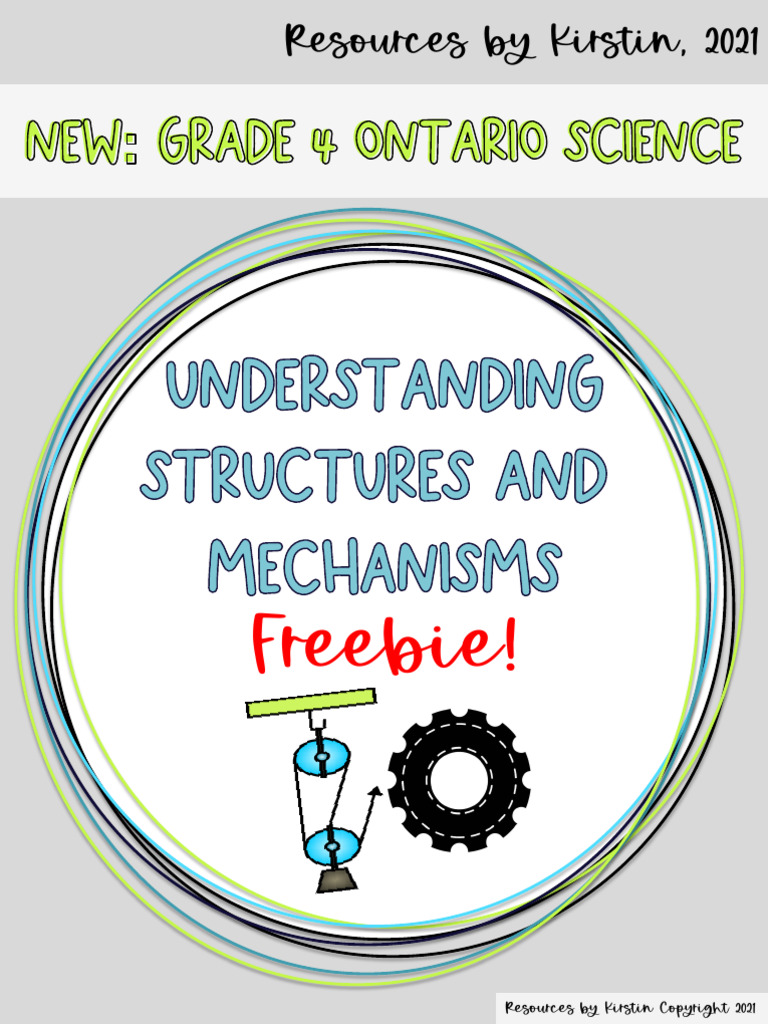 NEW Grade 4 Ontario Science: Freebie! | PDF | Machines | Belt (Mechanical)