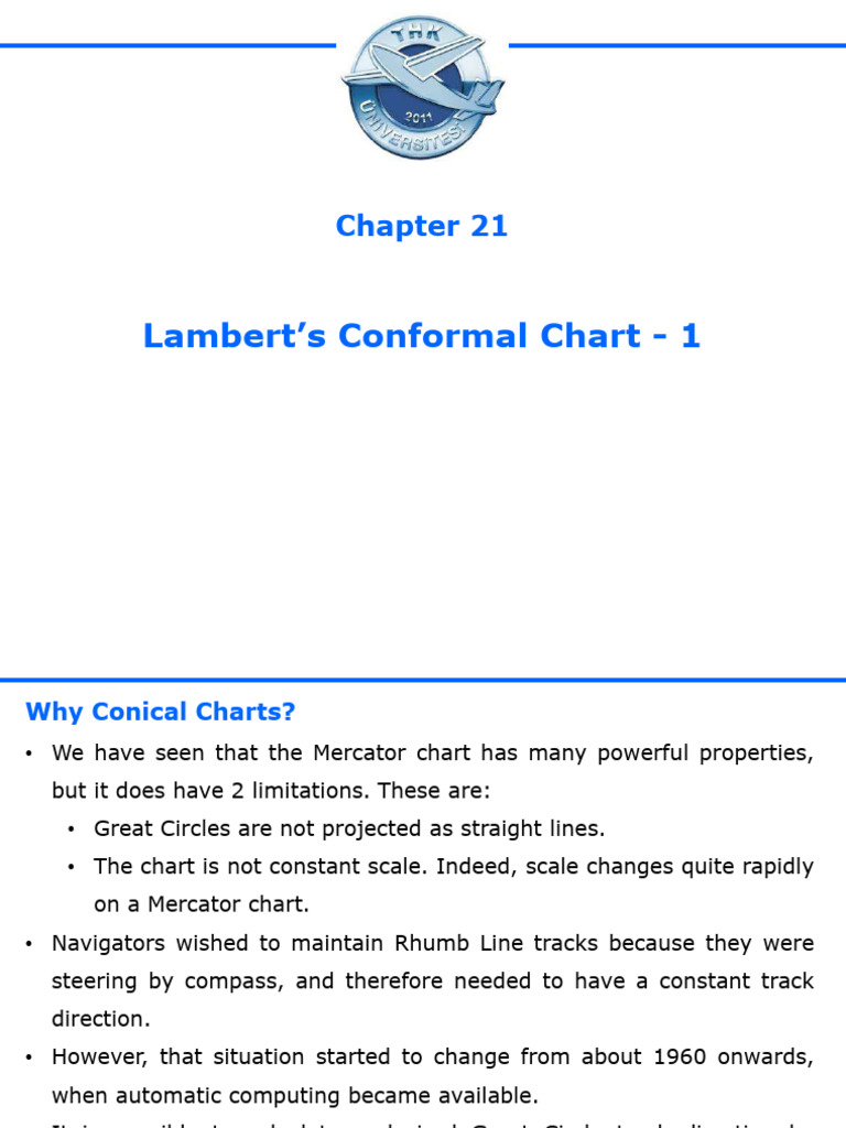 311 CH-21 Lambert's Conformal Chart - 1 | PDF | Longitude | Latitude