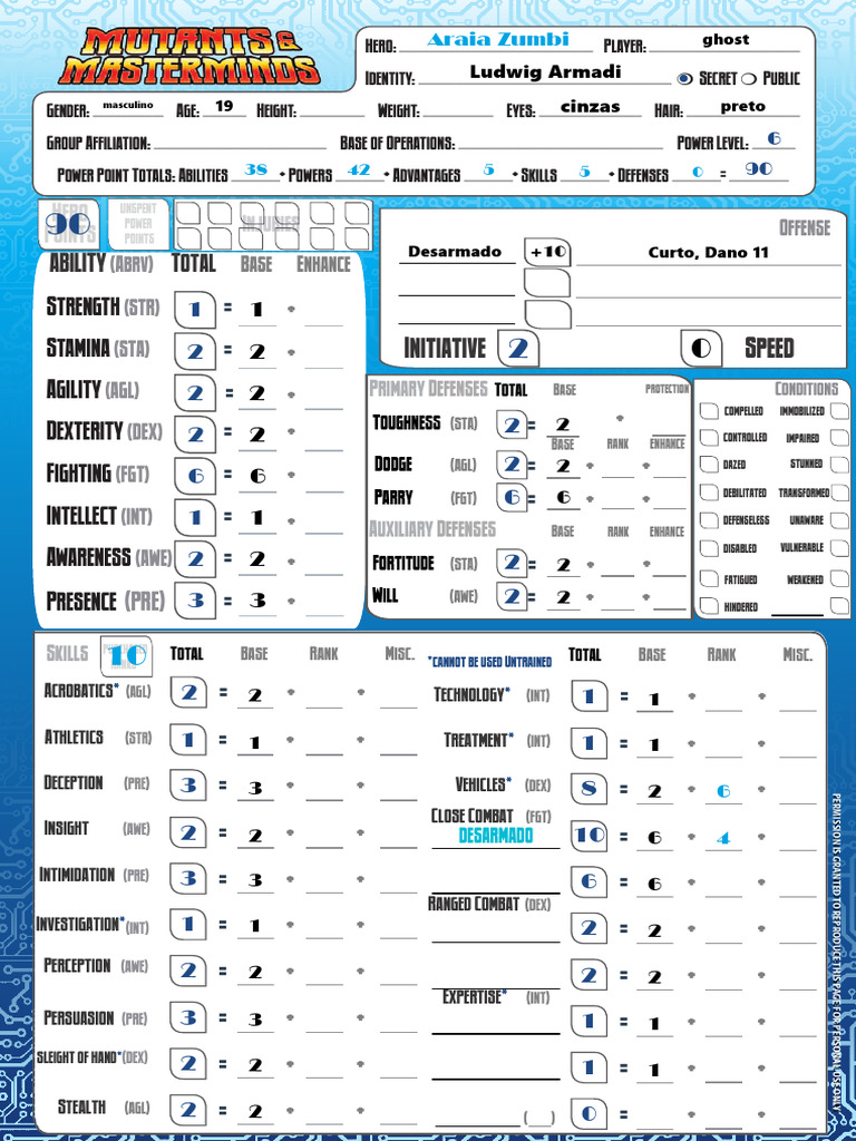 Superhero Character Profile Template | PDF