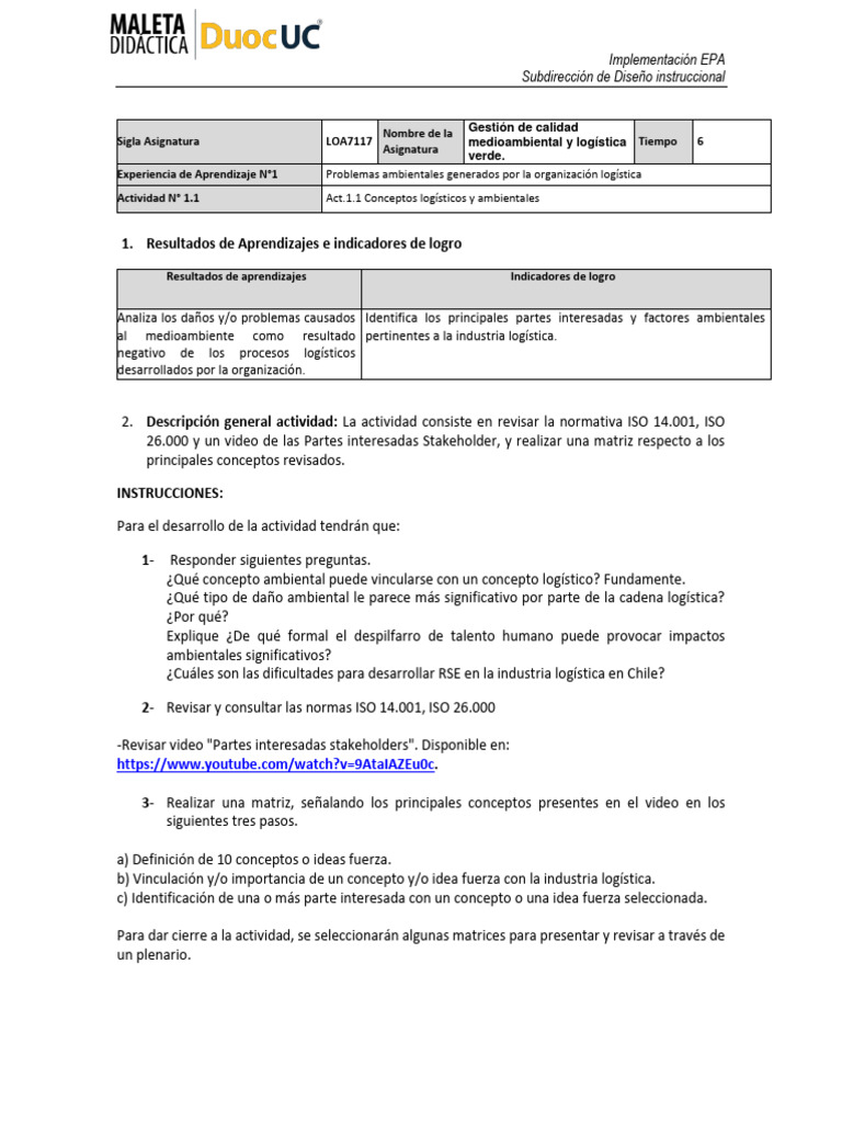 Act.1.1 Conceptos Logísticos y Ambientales | PDF | Logística