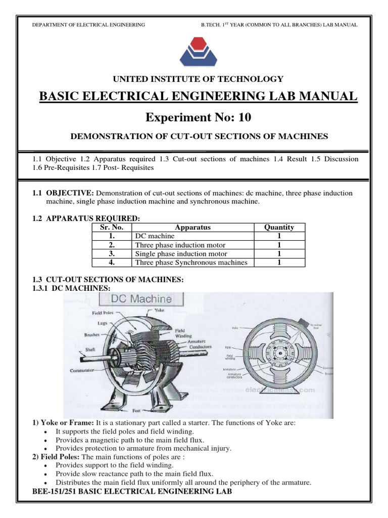 Cut-out Sections | PDF | Electric Motor | Electric Power