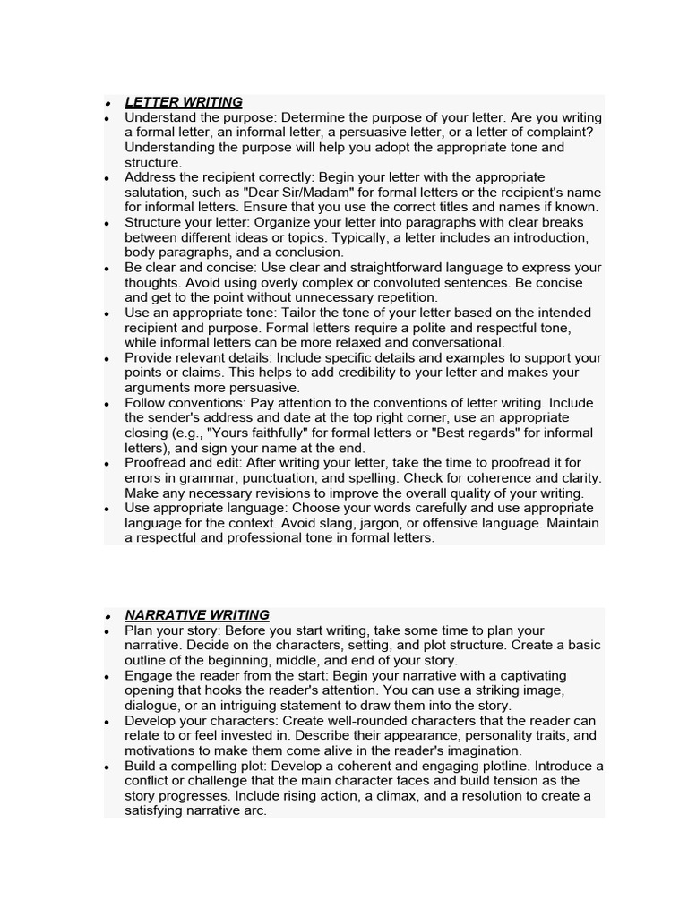 Writing Skills for Students | PDF | Narrative | Proofreading