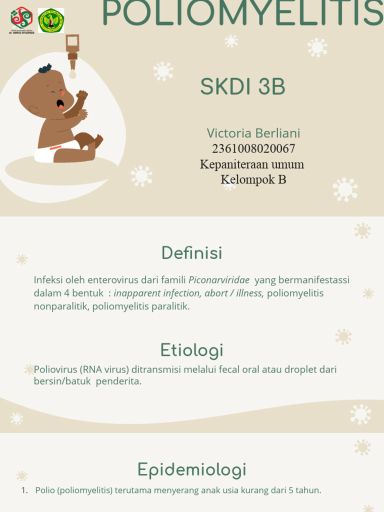 Victoria Berliani - Poliomyelitis | PDF | Kesehatan Holistik | Sains & Matematika