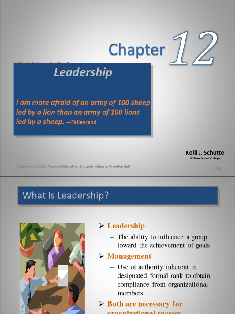chap12 leadership(OB) | PDF | Leadership | Transformational Leadership