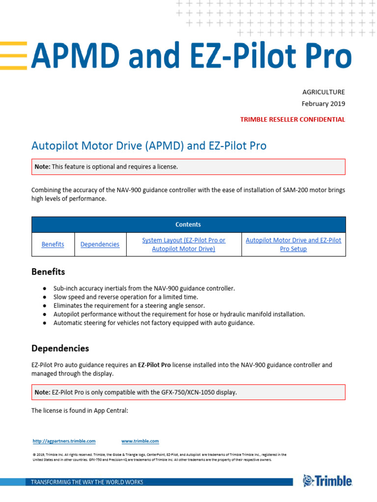 APMD and EZ-Pilot Pro | PDF | Vehicles | Manufactured Goods