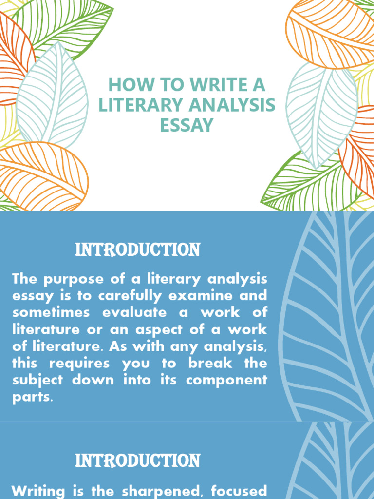 How To Write A Literary Analysis Essay | PDF | Essays | Quotation Mark