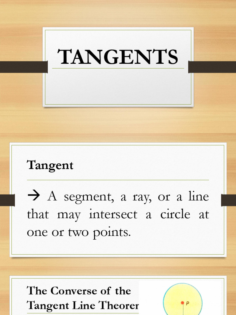 Lesson 2. Tangents | PDF