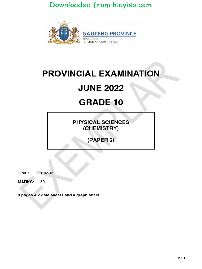 Gr10 PS P2 (ENG) June 2022 Question Paper | PDF | Isotope | Deuterium Gr10 PS P2 (ENG) June 2022 Question Paper | PDF | Isotope | Deuterium