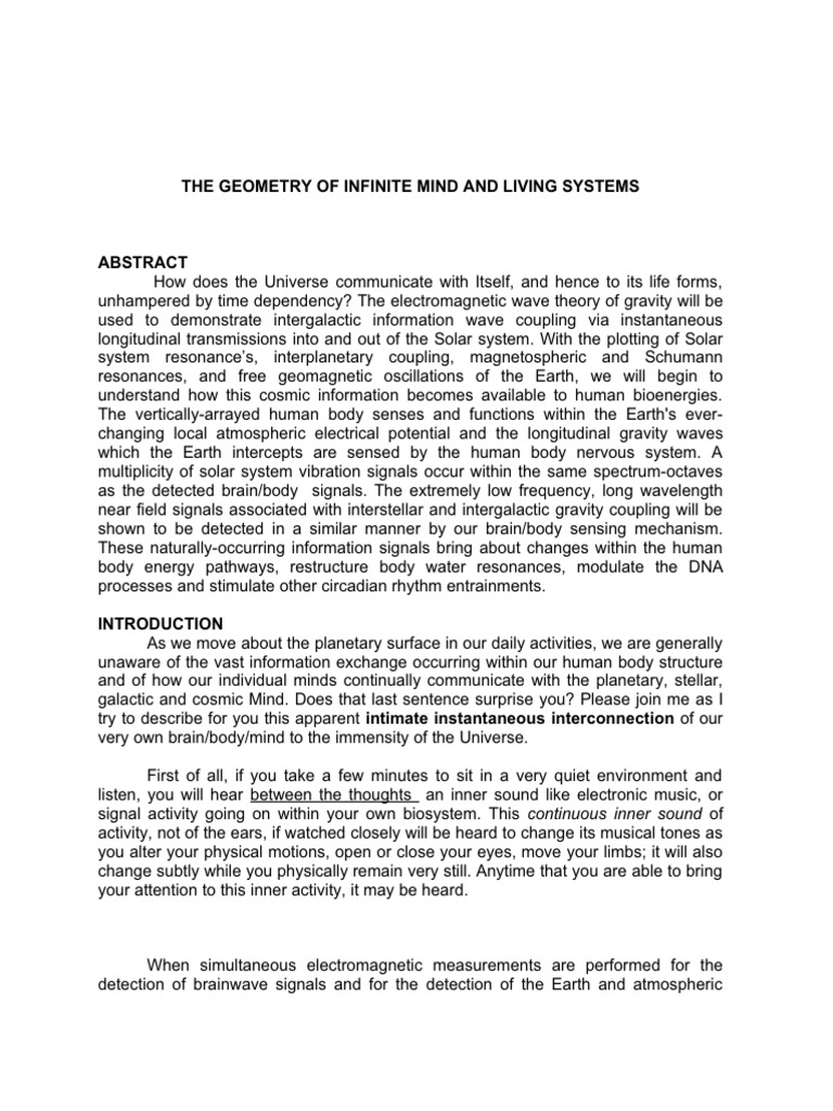 The - Geometry - of - Infinite - Mind - and - Living | PDF | Ionosphere | Electromagnetic Spectrum