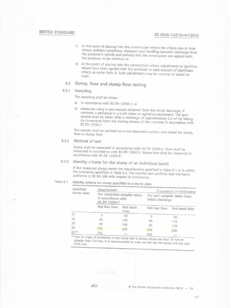 Acceptable Range As Per BS 8500-1 2016 | PDF