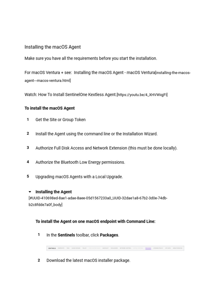 Installing The macOS Agent | PDF | Installation (Computer Programs ...