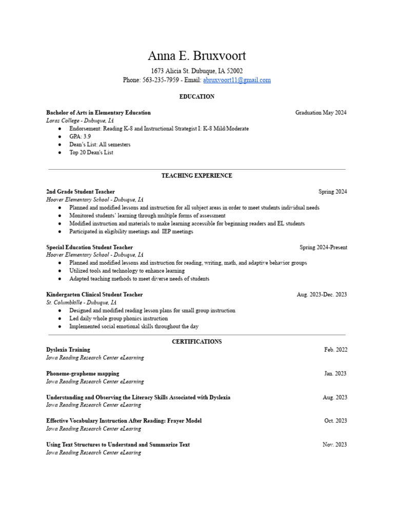 resume 6 | PDF | Phonics | Human Communication
