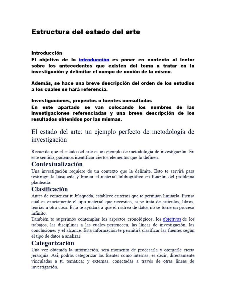 Estructura Del Estado Del Arte | PDF | Teoría | Paradigma