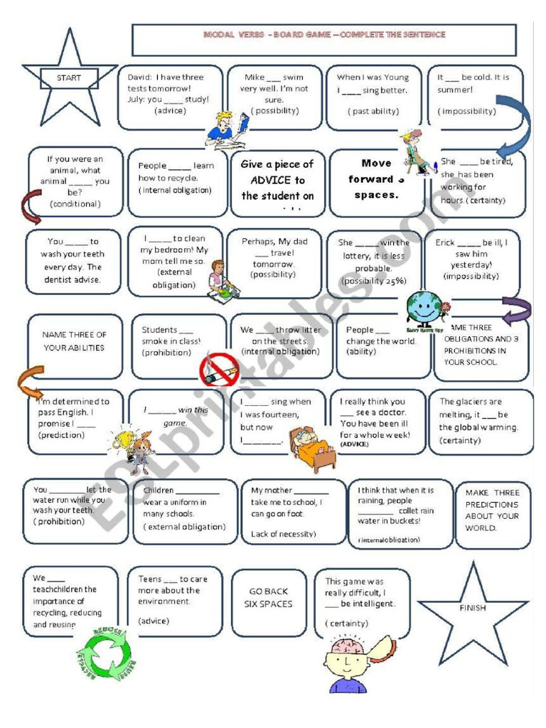 Modal Verbs Boardgame | PDF