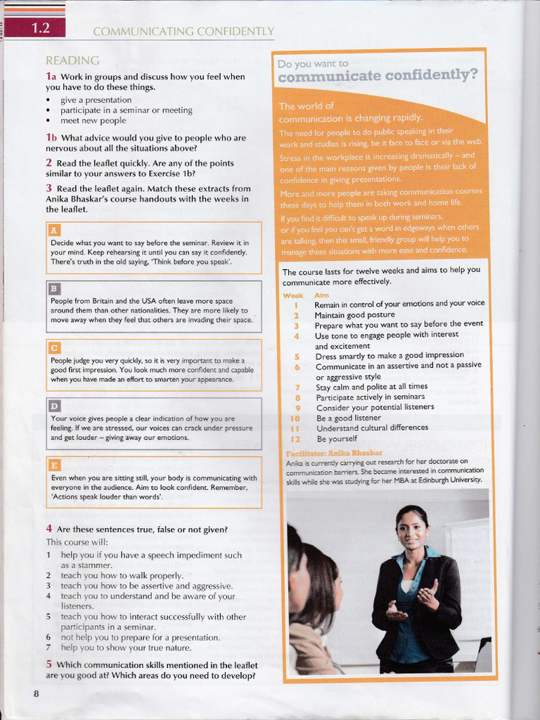 NLL 1.2 Communicating Confidently | PDF