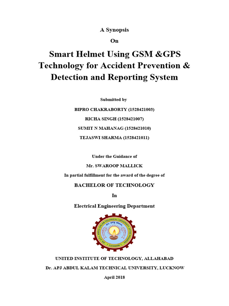 Synopsis PROJECT | PDF | Sensor | Arduino