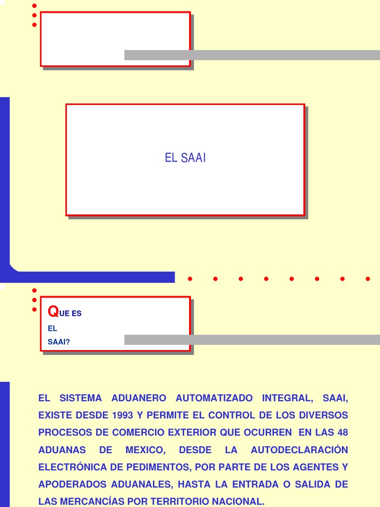 SAAI | PDF | aduana | El comercio internacional