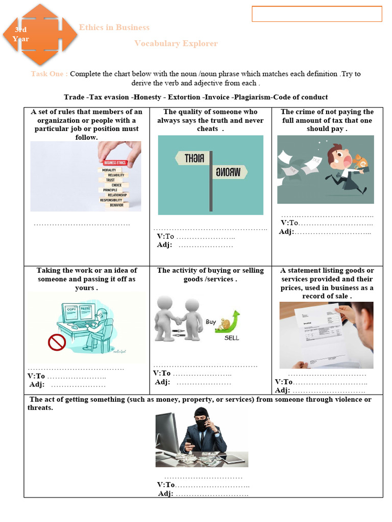 Ethics in Business Vocabulary | PDF | Adjective | Economies