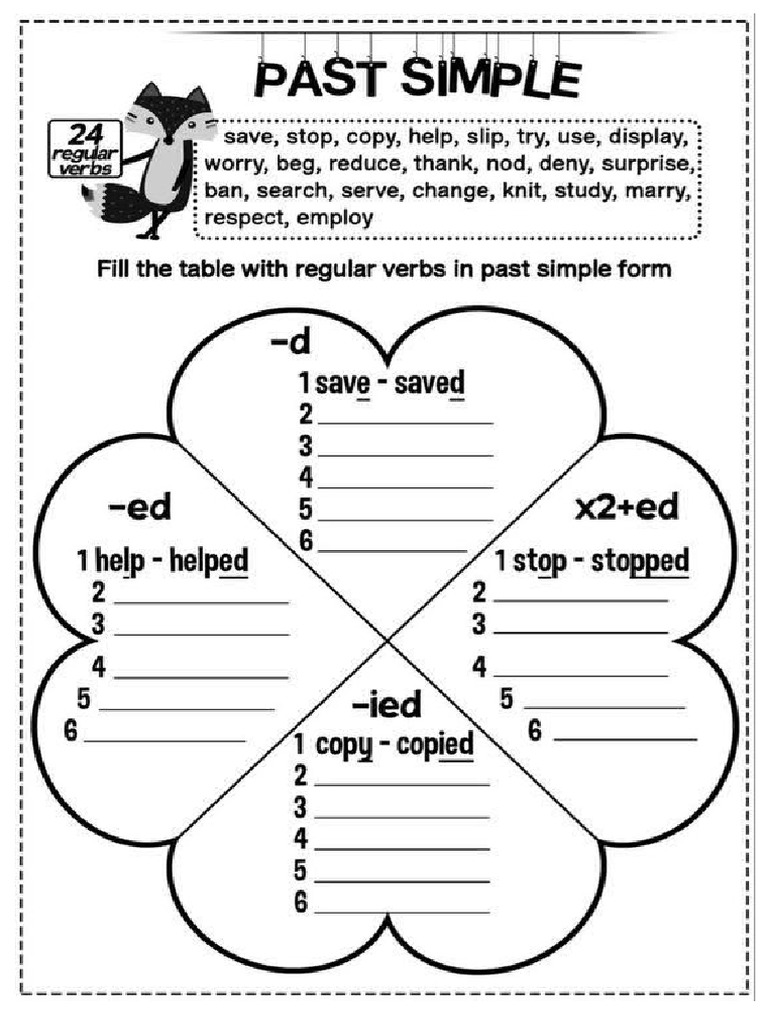 Classify Regular Verbs | PDF