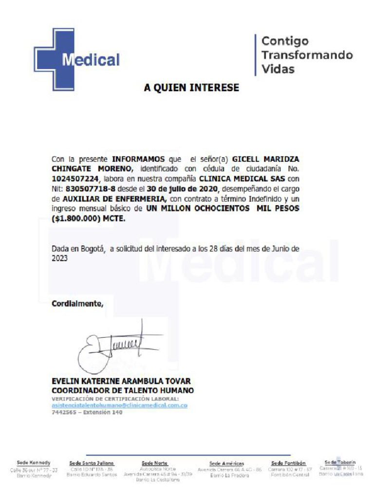 CL Gicell Maritza Chingate Moreno | PDF