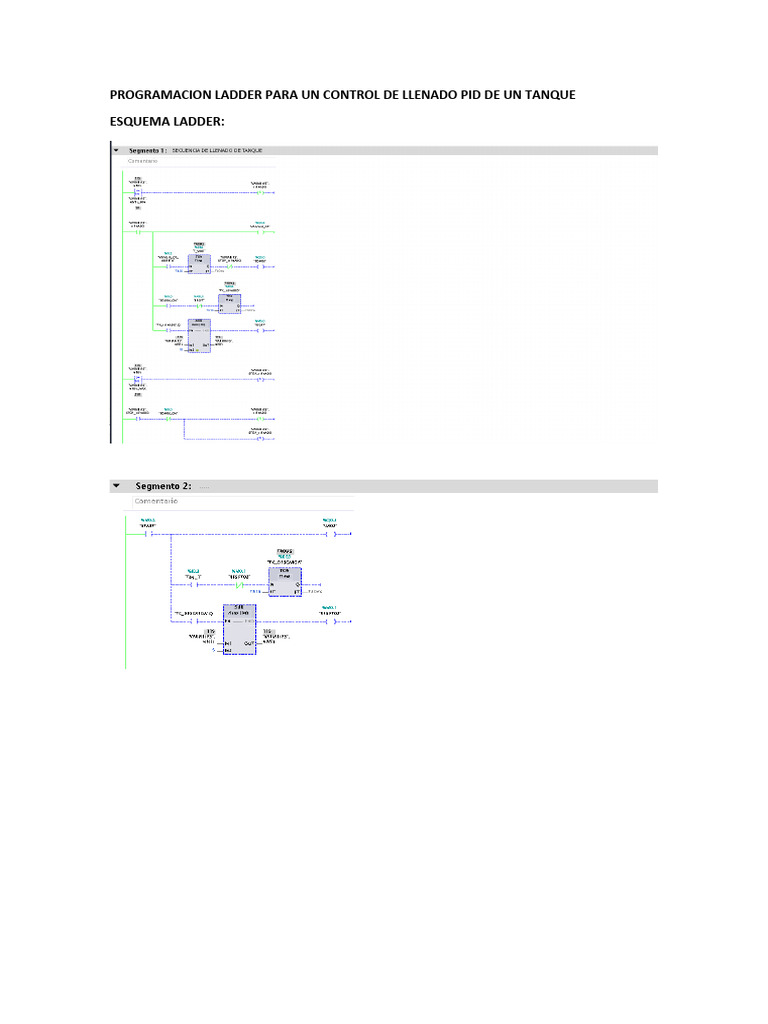 Programacion Ladder para Un Control de Llenado Pid de Un Tanque | PDF