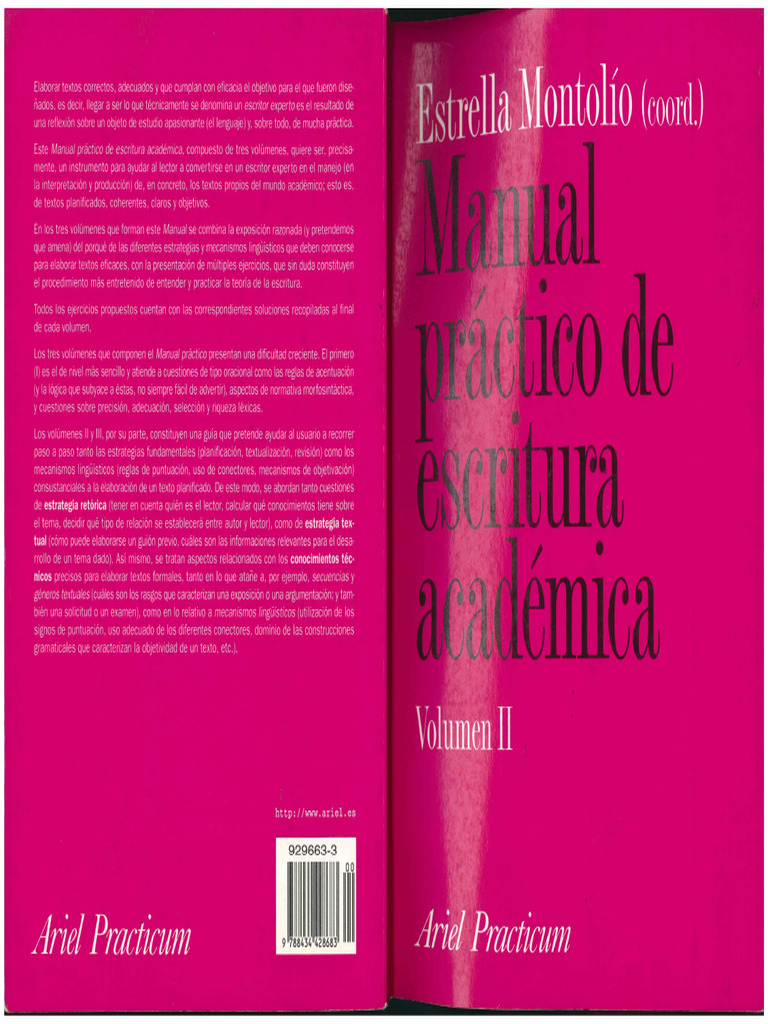 Montolío Et Al 2000 Manual Práctico de Escritura Académica | PDF Montolío Et Al 2000 Manual Práctico de Escritura Académica | PDF