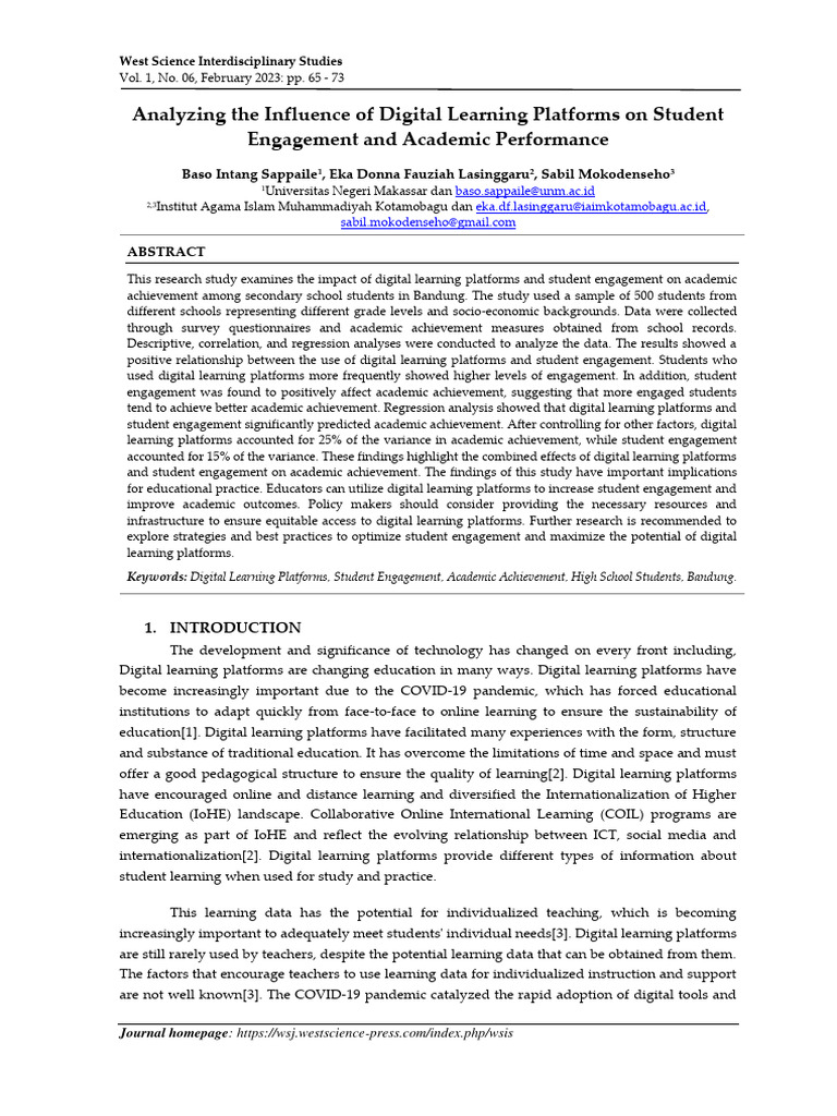 Impact of Digital Learning on Student Success | PDF | Educational ...