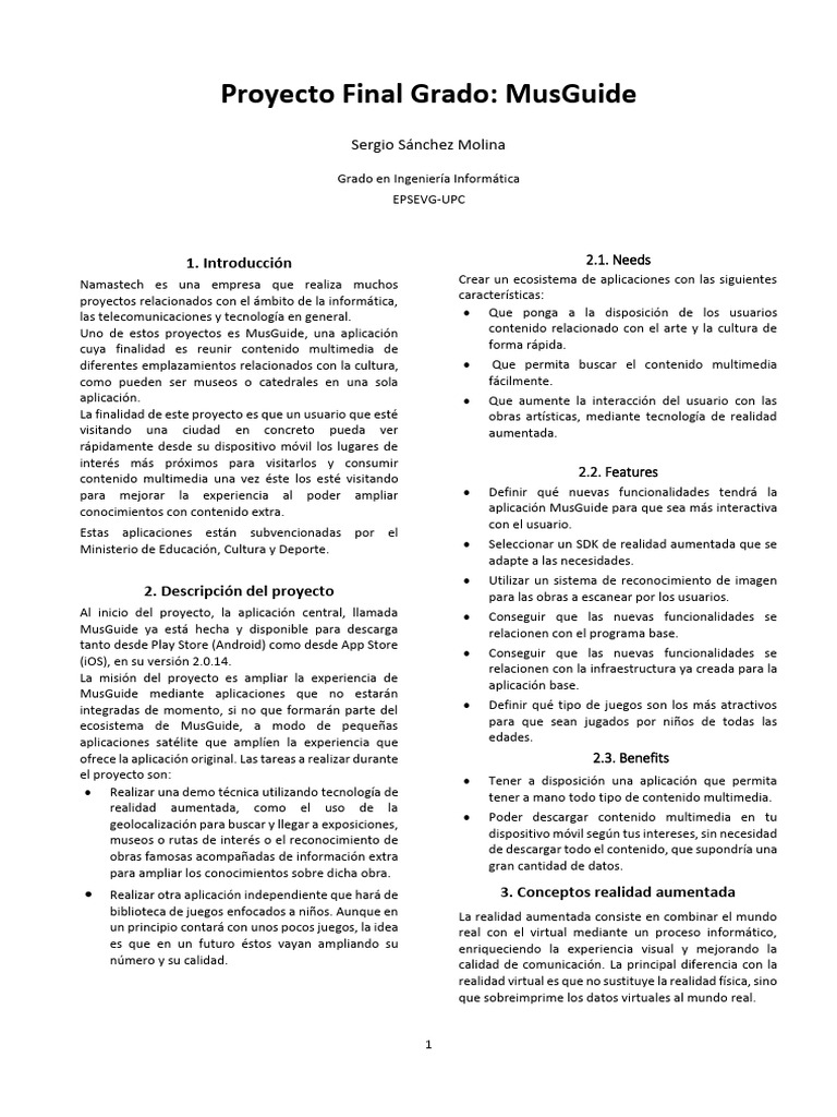 MusGuide: App de Cultura Interactiva | PDF | Aplicación movil ...