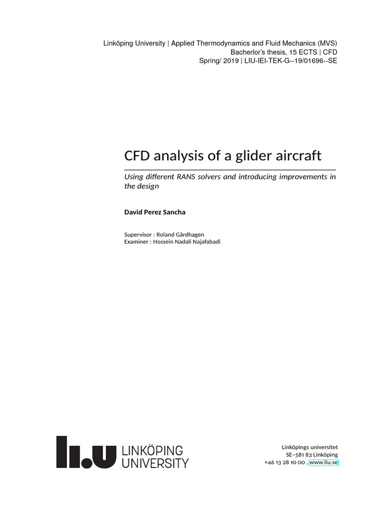 CFD Analysis of Glider | PDF | Turbulence | Fluid Dynamics