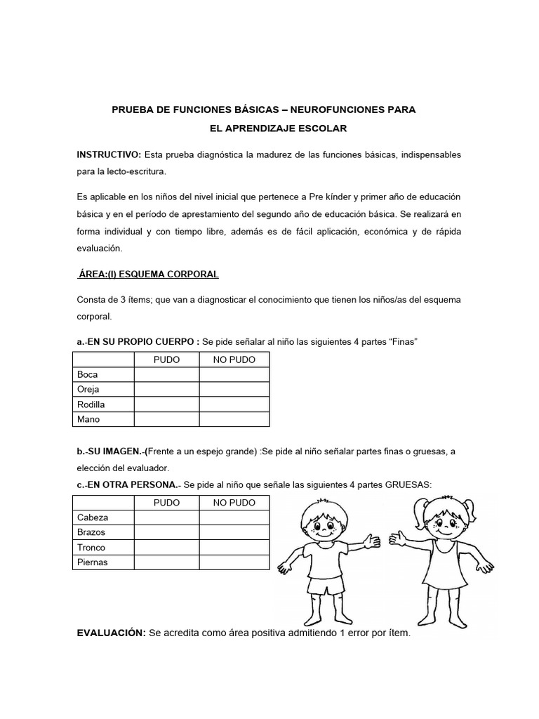 Prueba de Funciones Básicas | Descargar gratis PDF | Evaluación