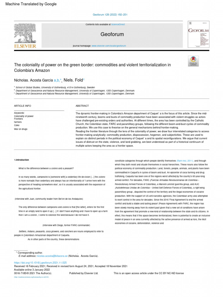 Acosta y Fold_2022 | PDF | Capitalism | World Systems Theory