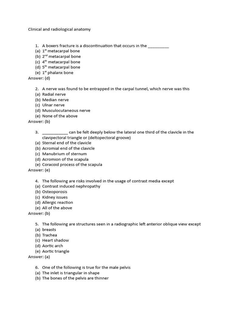 Clinical and Radiological Anatomy | PDF | X Ray | Ct Scan