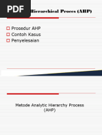 Perhitungan Manual Metode Analytical Hierarchy Process AHP | PDF