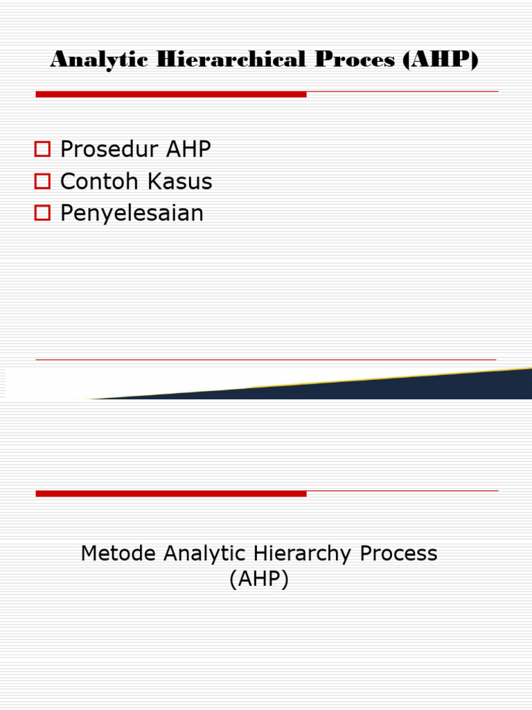 Pertemuan 11 Ahp | PDF