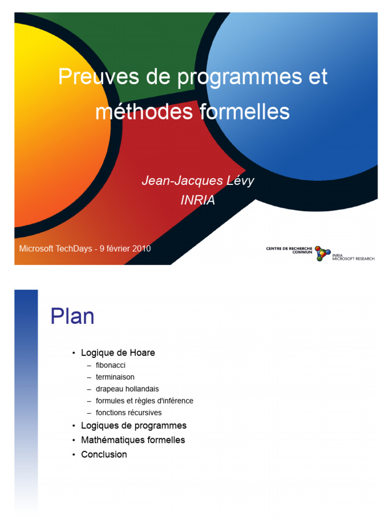 Logique de Hoare et preuves de programmes | PDF | Logique mathématique ...