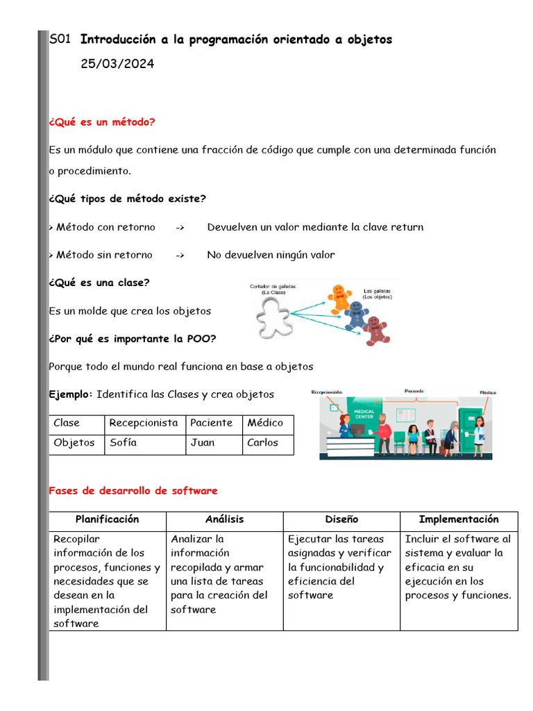 S01 Introducción A La Programacion Orientada A Objetos Pdf Objeto 7510