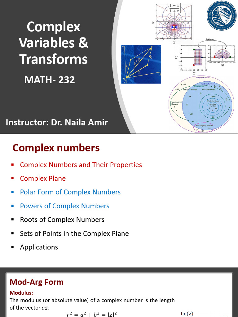 Lecture # 3 (Complex Numbers) | Download Free PDF | Complex Number | Mathematical Analysis