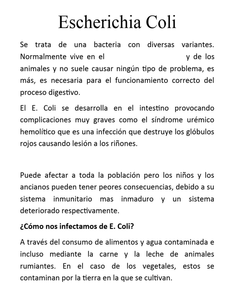 Escherichia Coli | PDF