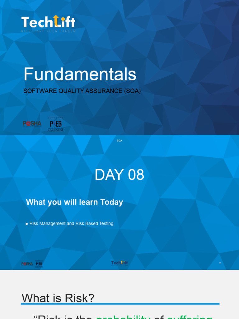 Fundamentals Day08 - Lecture Slides | PDF | Risk | Risk Management