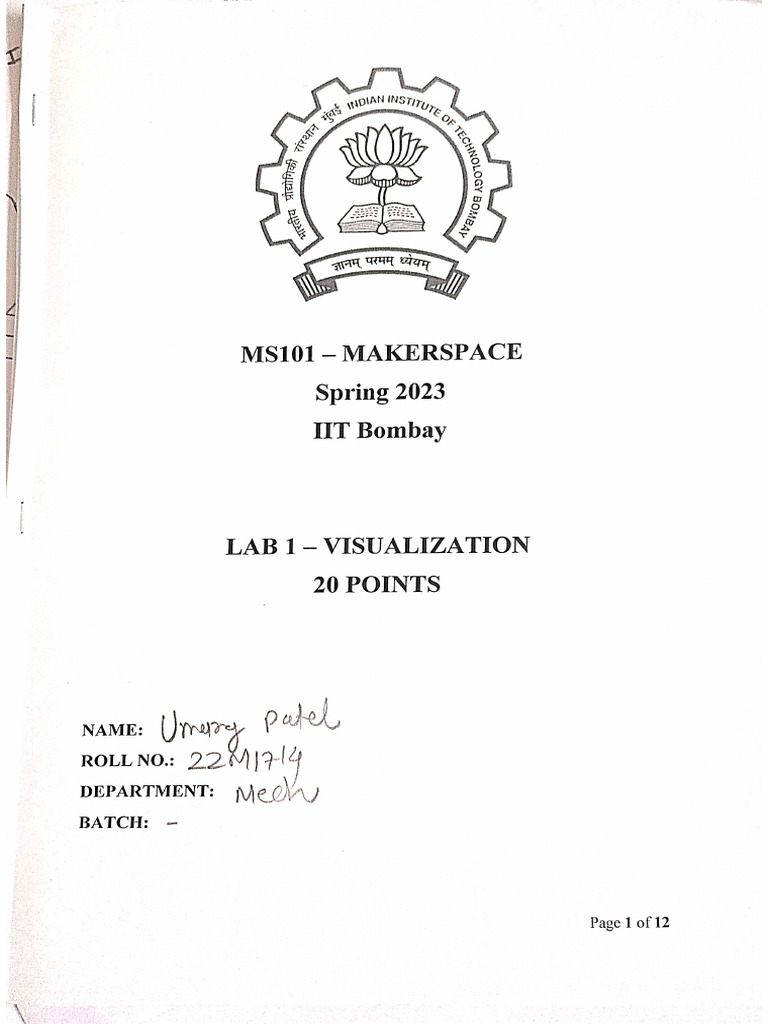 Ms101 Lab1 Solution Mech Pdf