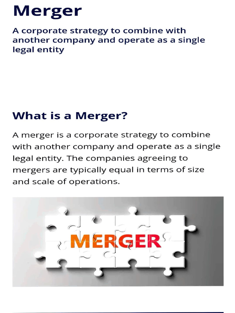 Unit 1 About Merger | PDF | Mergers And Acquisitions | Business Economics