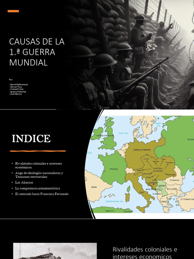 Causas de La 1. Guerra Mundial | PDF | Austria Hungría | Conflictos