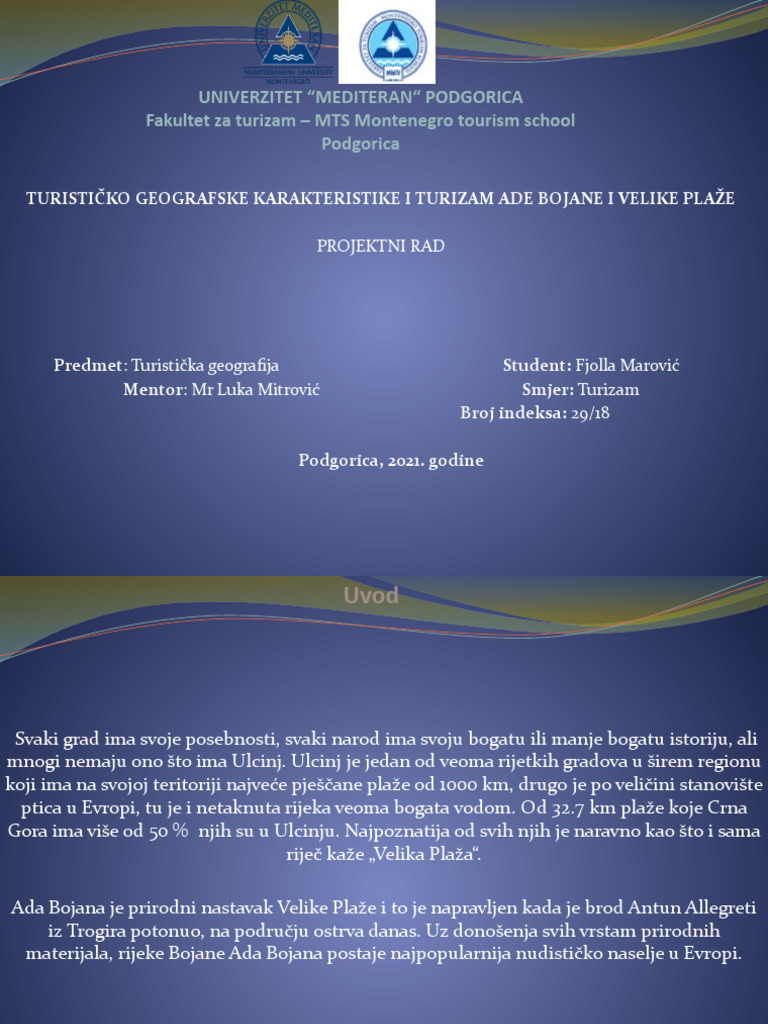 Ada Bojana I Velika Plaža | PDF