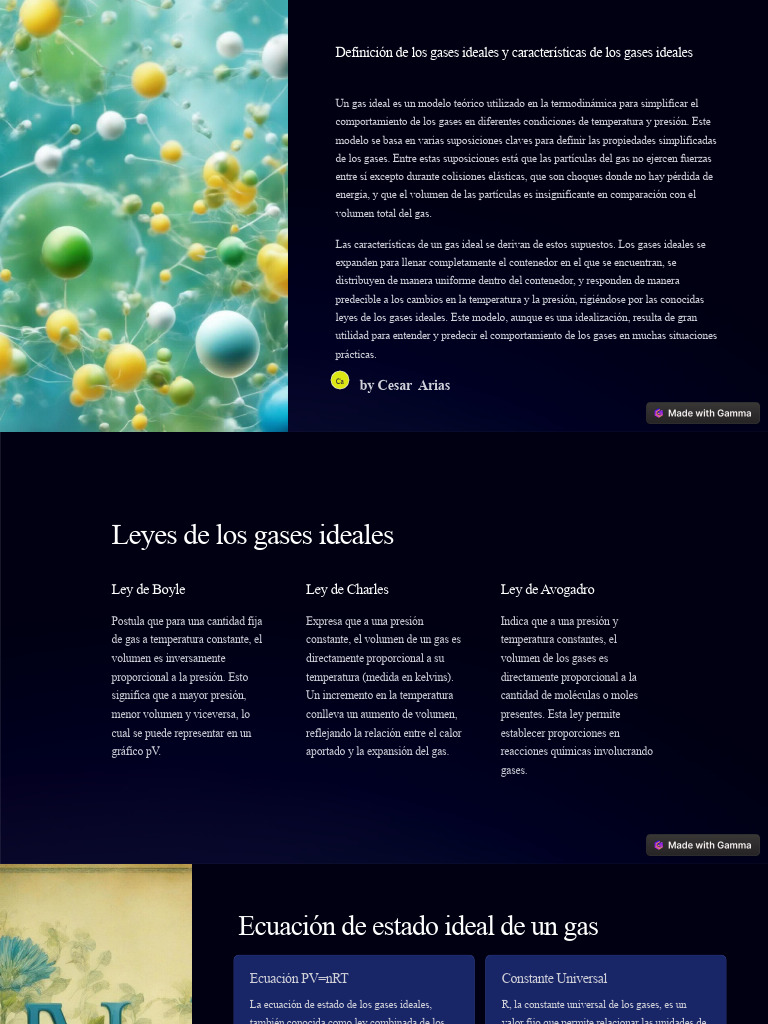 Definición De los gases-ideales y características de los gases | PDF ...