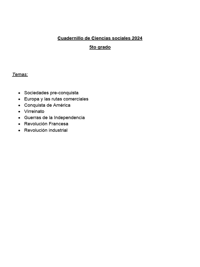 Sociales Cuadernillo Pdf Francisco Pizarro Cristobal Colon