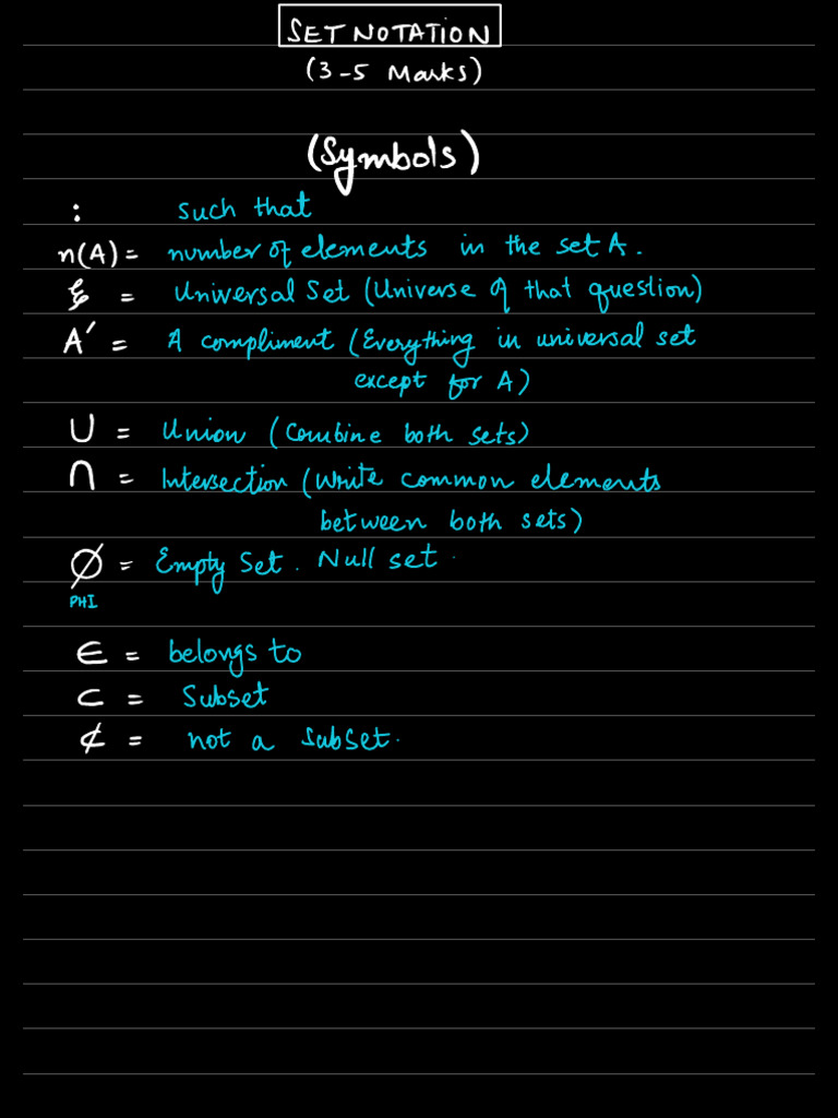 SET NOTATION AND VENN DIAGRAM | PDF | Set (Mathematics) | Mathematical ...