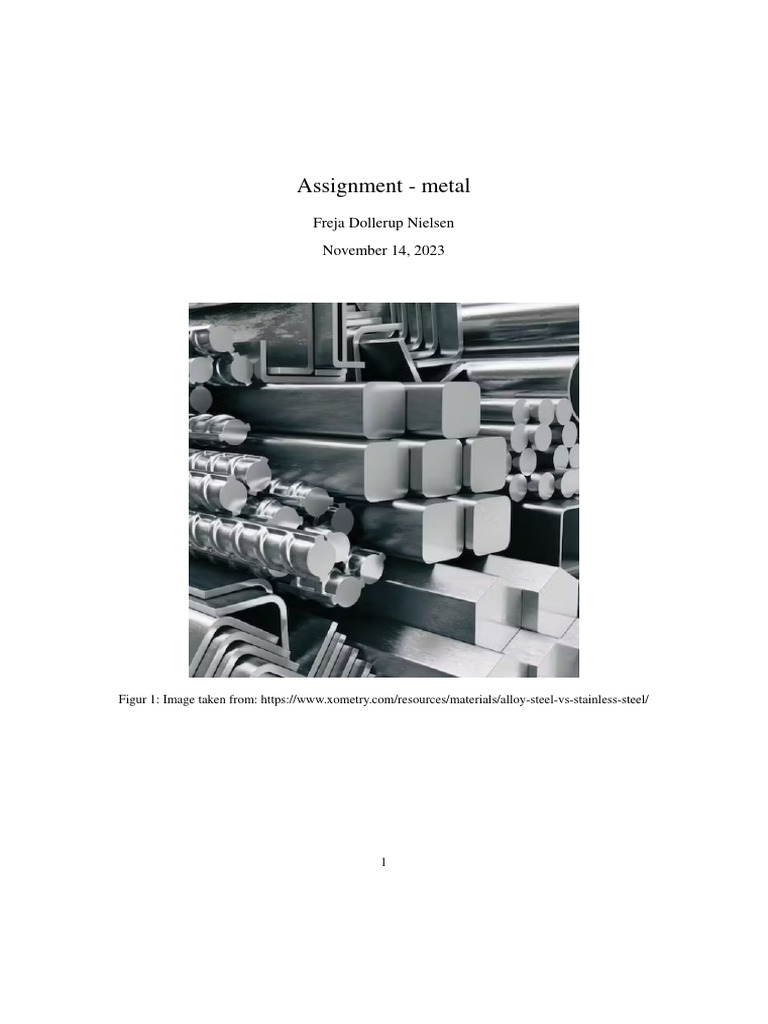 Assignment Metal - Freja Dollerup Nielsen | PDF | Deformation (Engineering) | Corrosion
