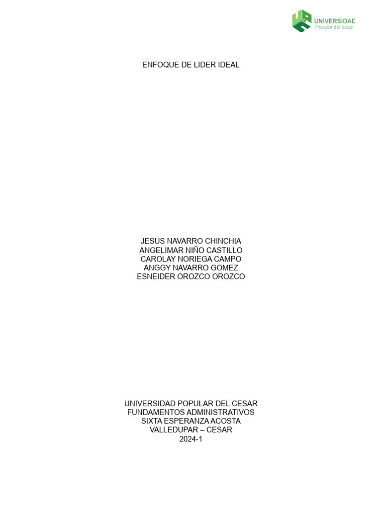 Enfoque de Lider Ideal..-1 | PDF | Liderazgo | Burocracia