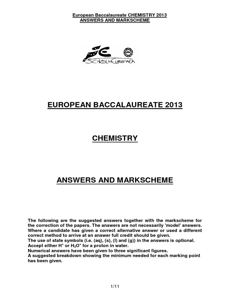2013 Chemistry Solutions en | PDF | Solubility | Acid