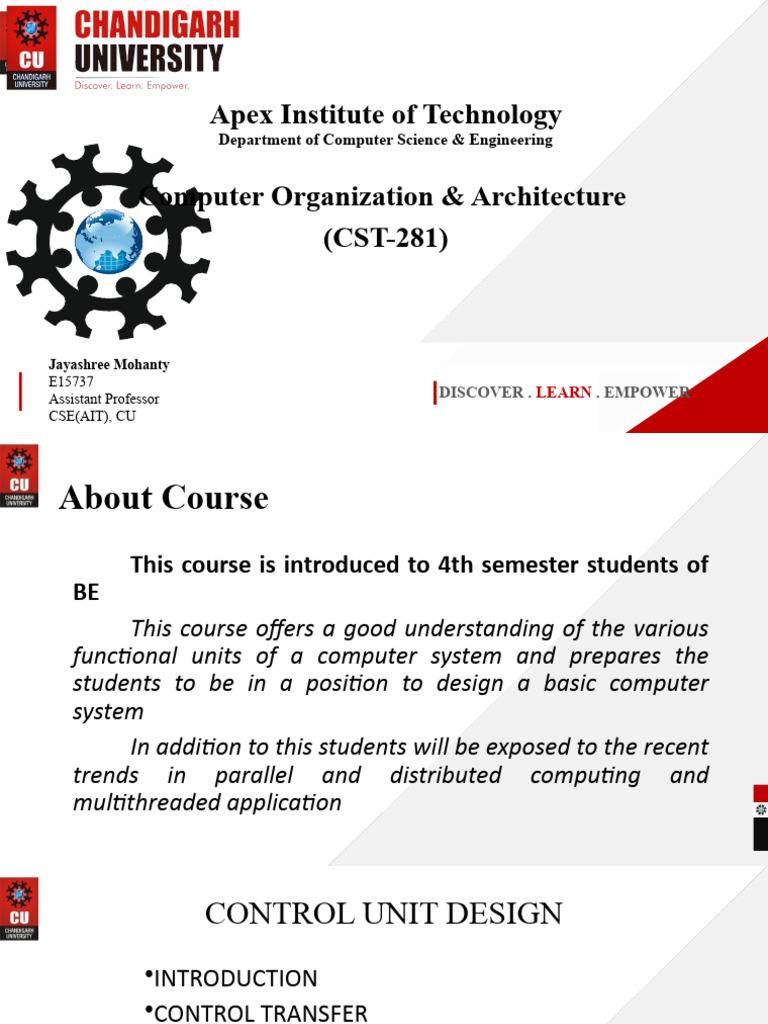 2 1 Cu Cpu Control Unit Design Pdf Central Processing Unit Computer Science